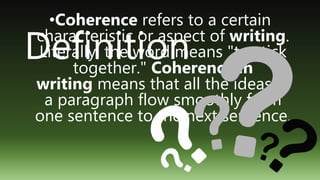Coherence | PPTX