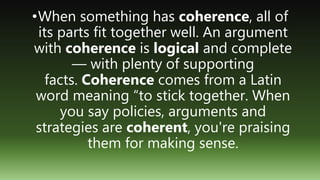 Coherence | PPTX