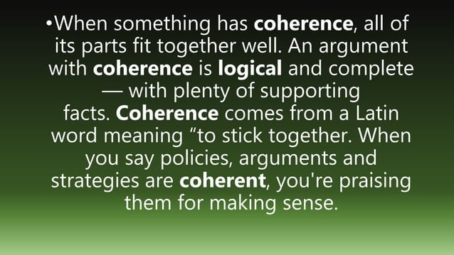 Coherence | PPTX | Programming Languages | Computing