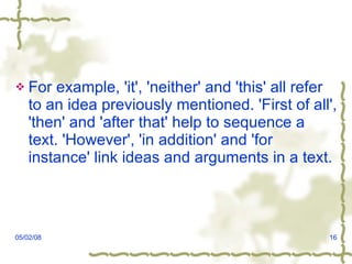 Coherence And Cohesion | PPT