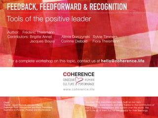 Feedback, feedforward and recognition (training intro by COHERENCE) | PDF
