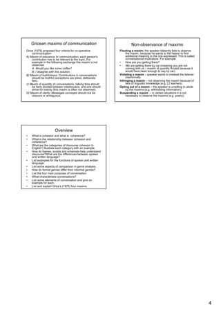 Coherence and cohesion | PDF