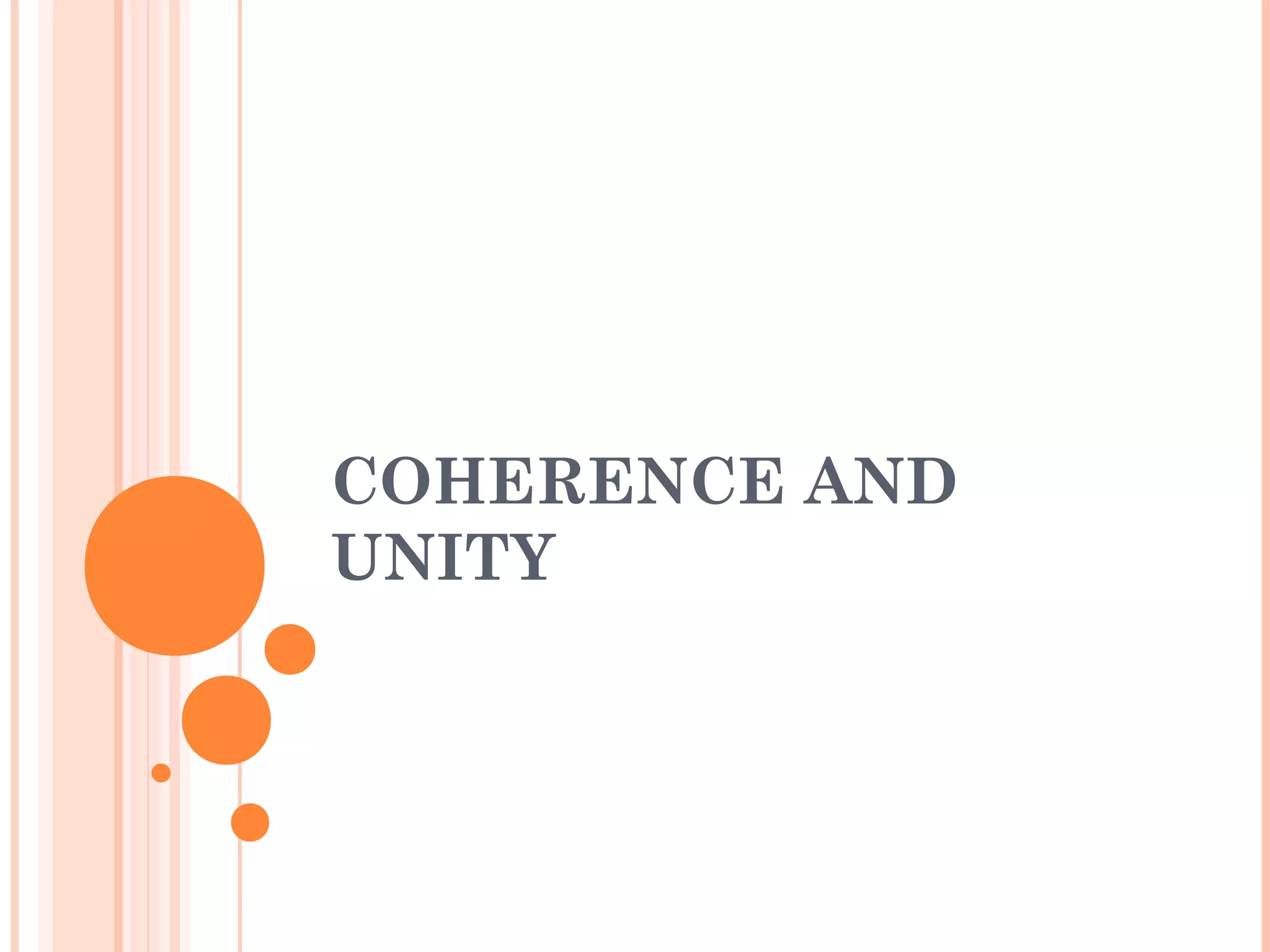 Coherence and unity writing | PPT