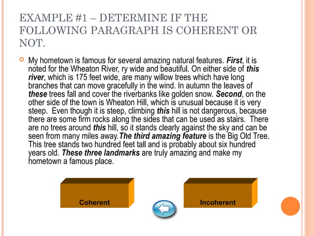 Coherence and unity writing | PPT