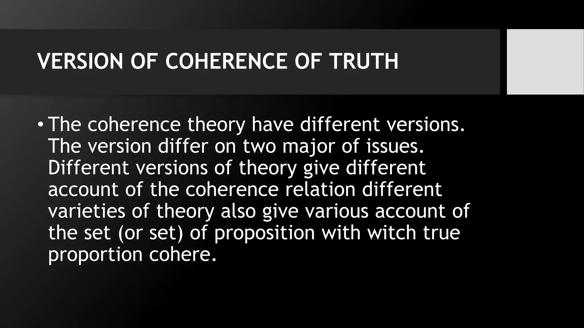COHERENCE OF TRUTH.pptx