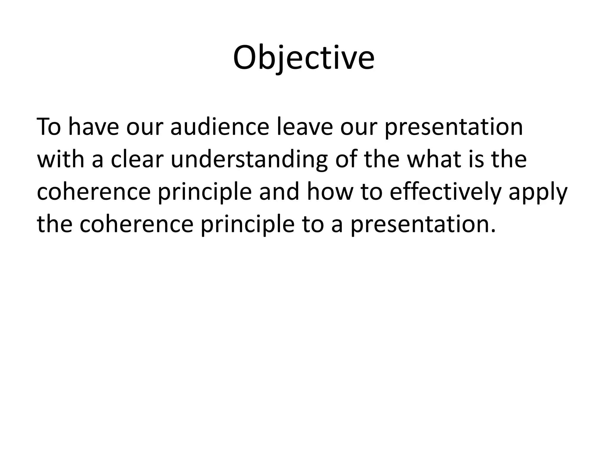 Coherence principle guide | PPTX