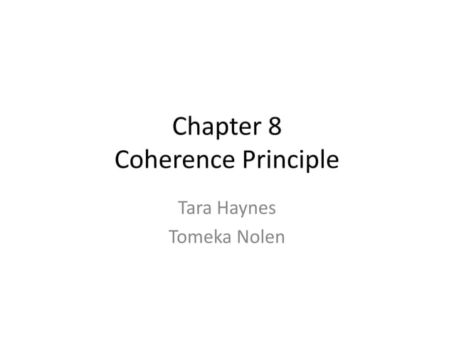 Coherence principle guide | PPTX