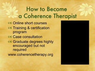 Coherence Therapy | PPT | Physical Therapy | Wellness