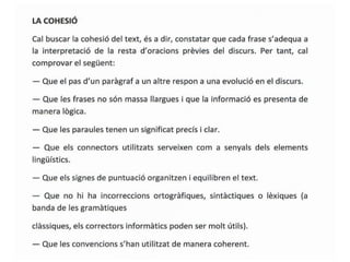 Coherència i cohesió | PPT