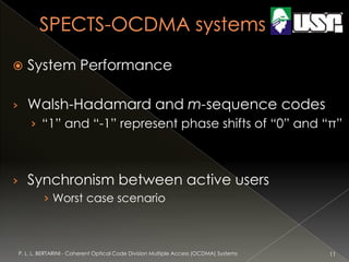 Coherent Optical Code Division Multiple Access (OCDMA) Systems Pedro ...