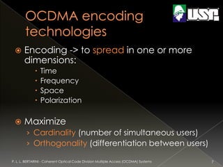 Coherent Optical Code Division Multiple Access (OCDMA) Systems Pedro Bertarini | PPT