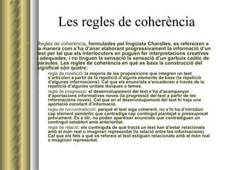 COHERÈNCIA I COHESIÓ | PPT