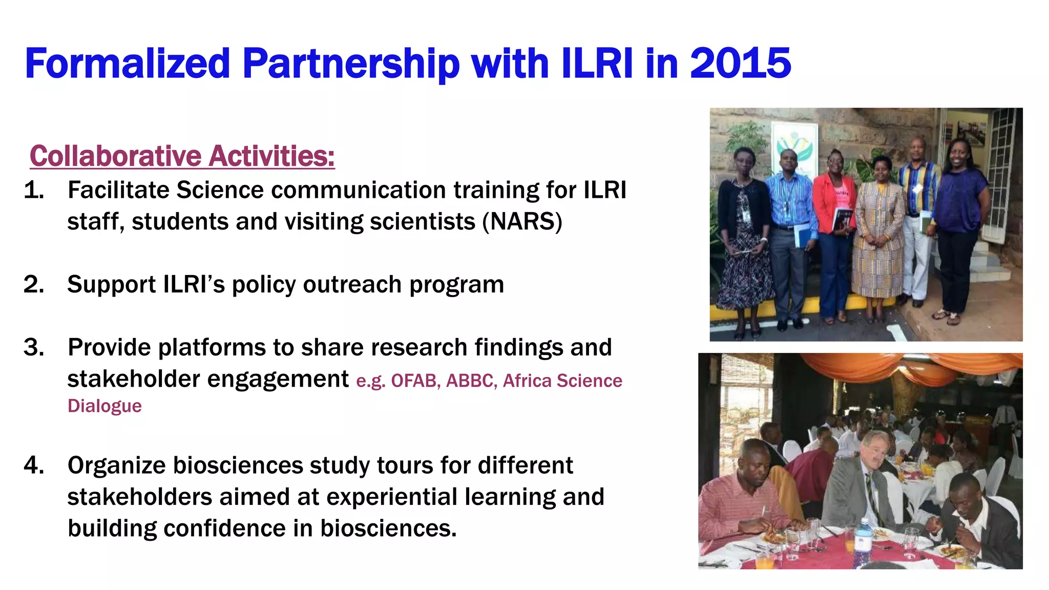 Capacitating One Health in Eastern and Southern Africa: ISAAA AfriCenter’s role | PPT