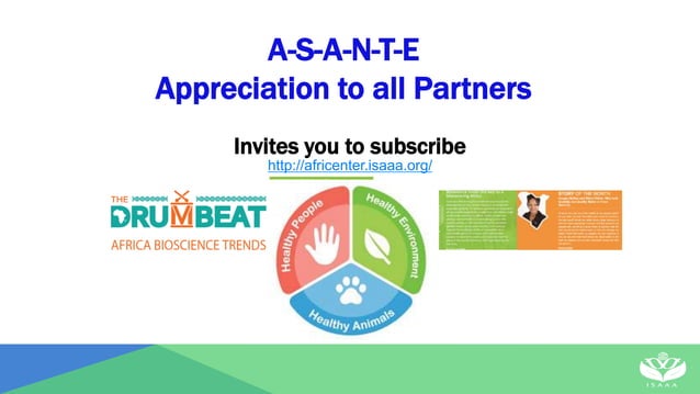 Capacitating One Health in Eastern and Southern Africa: ISAAA AfriCenter’s role | PPT