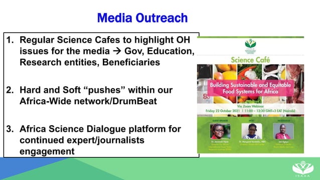 Capacitating One Health in Eastern and Southern Africa: ISAAA AfriCenter’s role | PPT