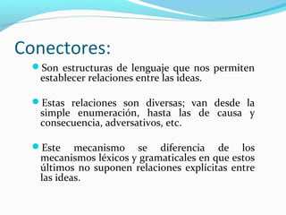 Cohesión con conectores | PPT
