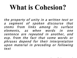 Cohesion | PPS