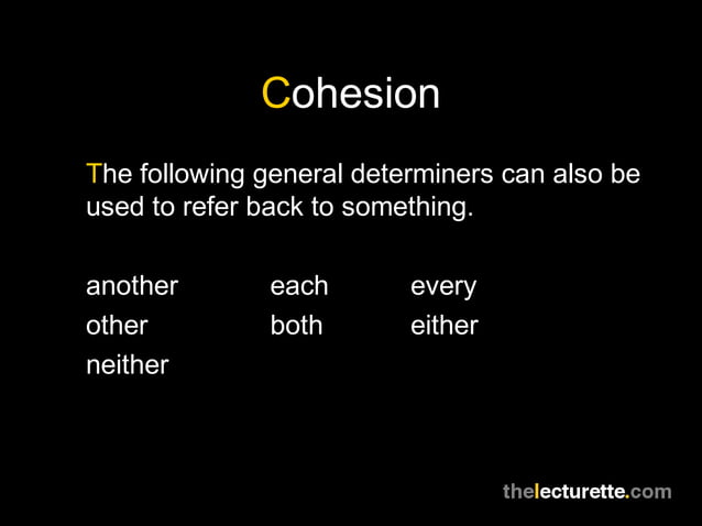 Cohesion: making connections between speech and writing | PPT
