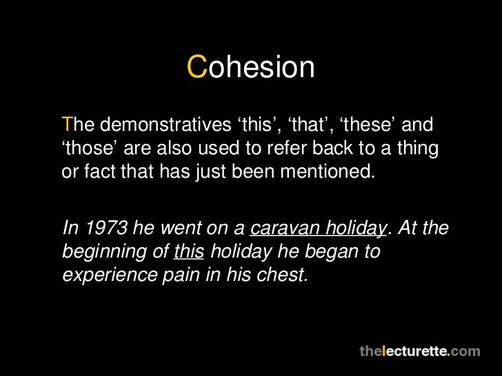 Cohesion in writing examples - gunqery
