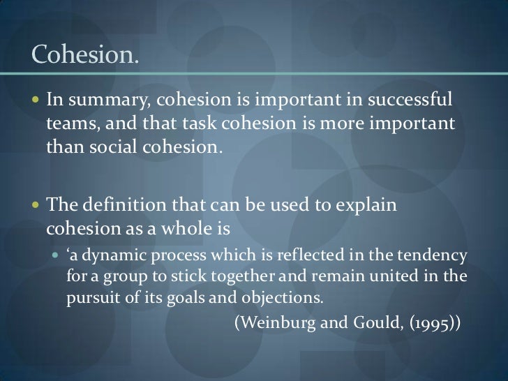 Cohesion.(2)