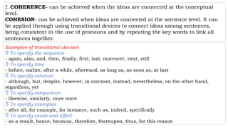 Cohesion.Reading and Writing Senior High School | PPT