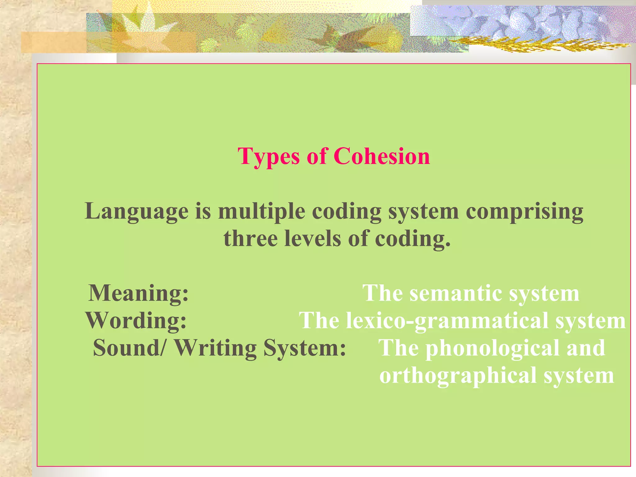 Cohesion And Coherence | PPT
