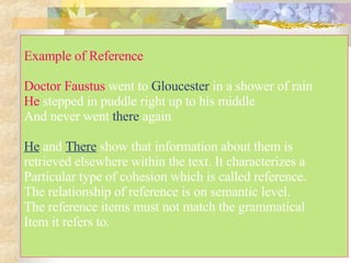 Cohesion And Coherence1 | PPT