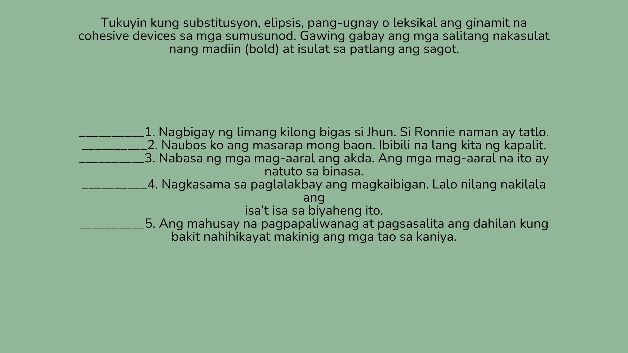 Cohesion Devices sa Filipino............ | PPTX