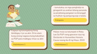 Cohesion Devices sa Filipino............ | PPTX