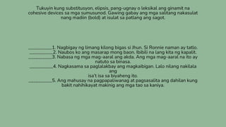 Cohesion Devices sa Filipino............ | PPTX