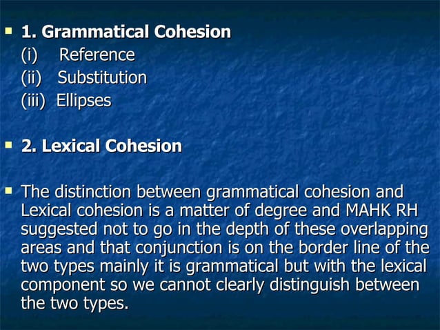 Cohesion Types | PPT