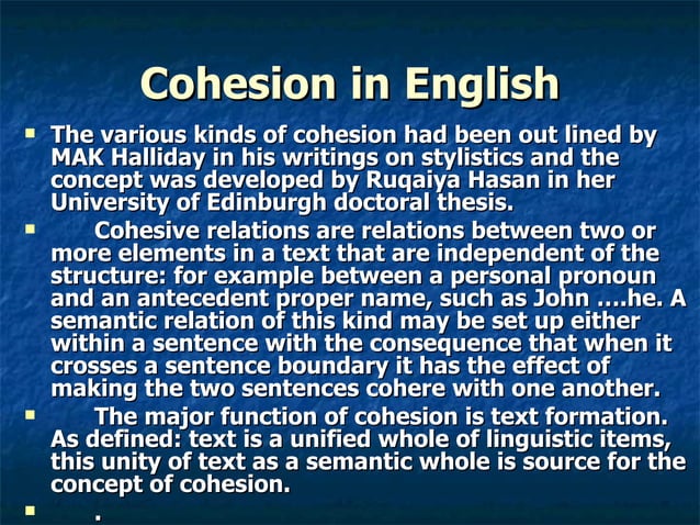 Cohesion Types | PPT