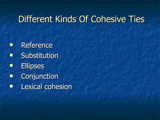 Cohesion Types | PPT