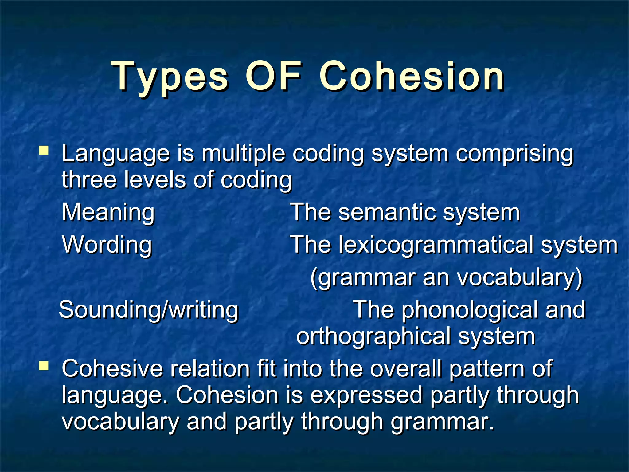 Cohesion types | PPT