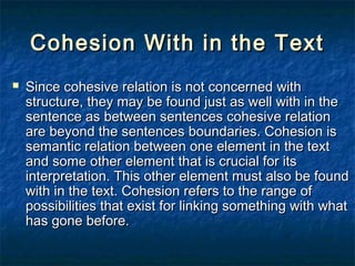 Cohesion types | PPT
