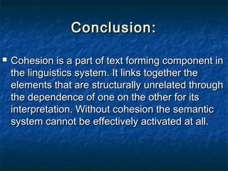Cohesion types | PPT