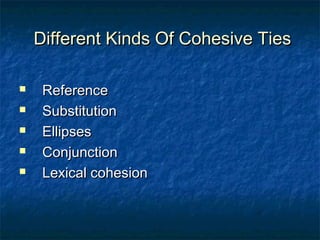 Cohesion types | PPT