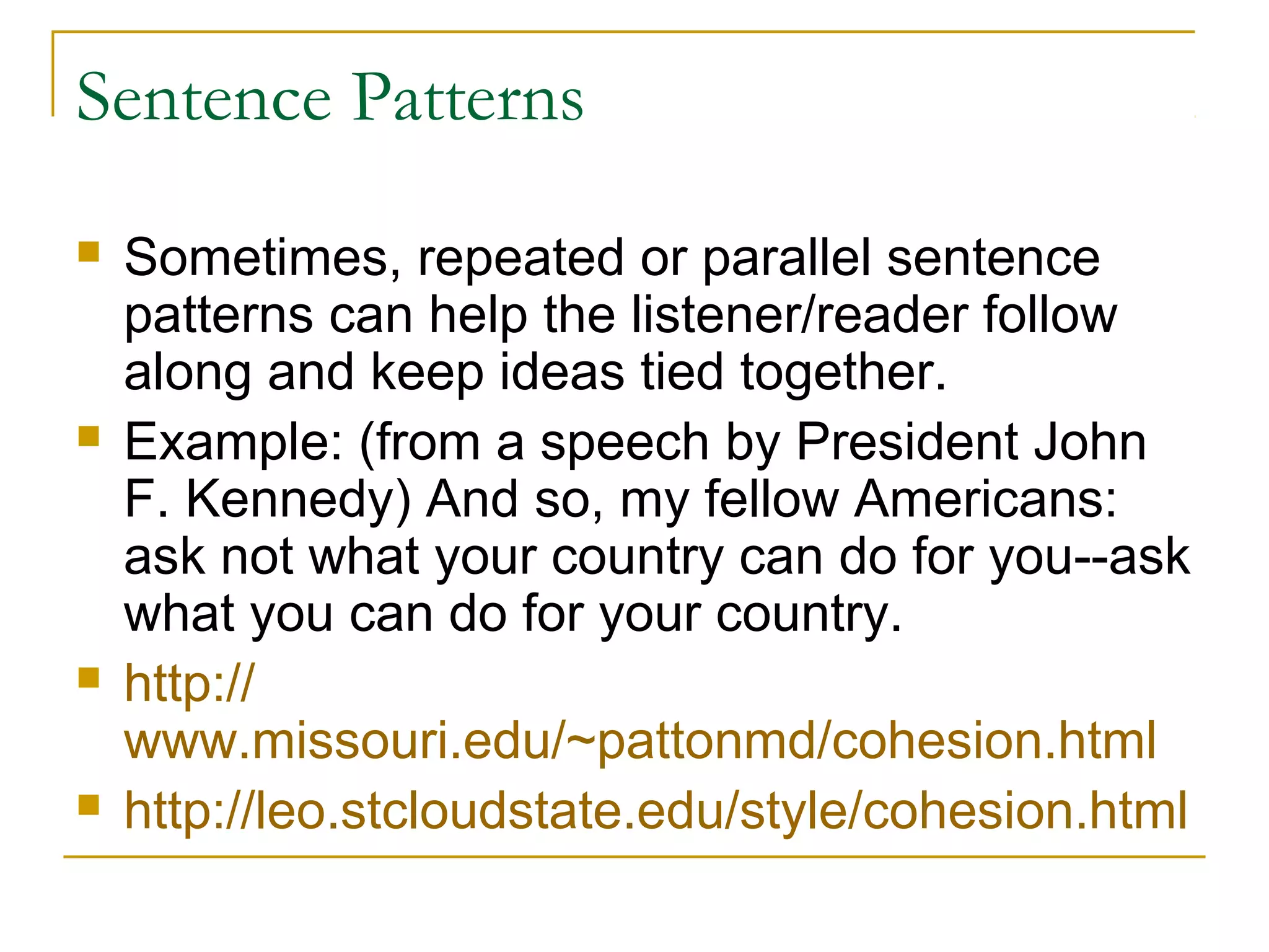 Cohesion and coherence | PPT