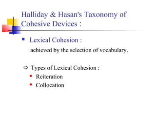 Cohesion and coherence | PPT