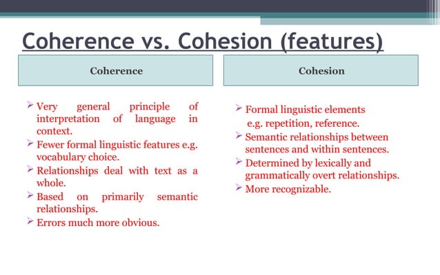 COHESION AND COHERENCE.pptfwegwegerrehtyj | PPT