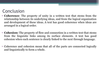 COHESION AND COHERENCE.pptfwegwegerrehtyj | PPT