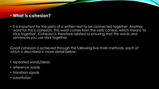 cohesion and coherence lesson in english 9.pptx | Games and Puzzles ...