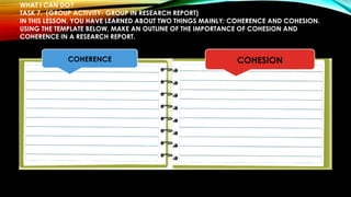 cohesion and coherence lesson in english 9.pptx | Games and Puzzles ...