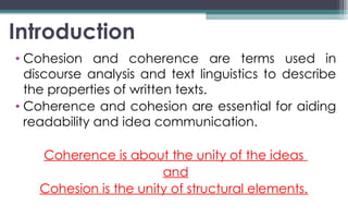 COHESION AND COHERENCEFWERFQWFQWFWQDQW.ppt