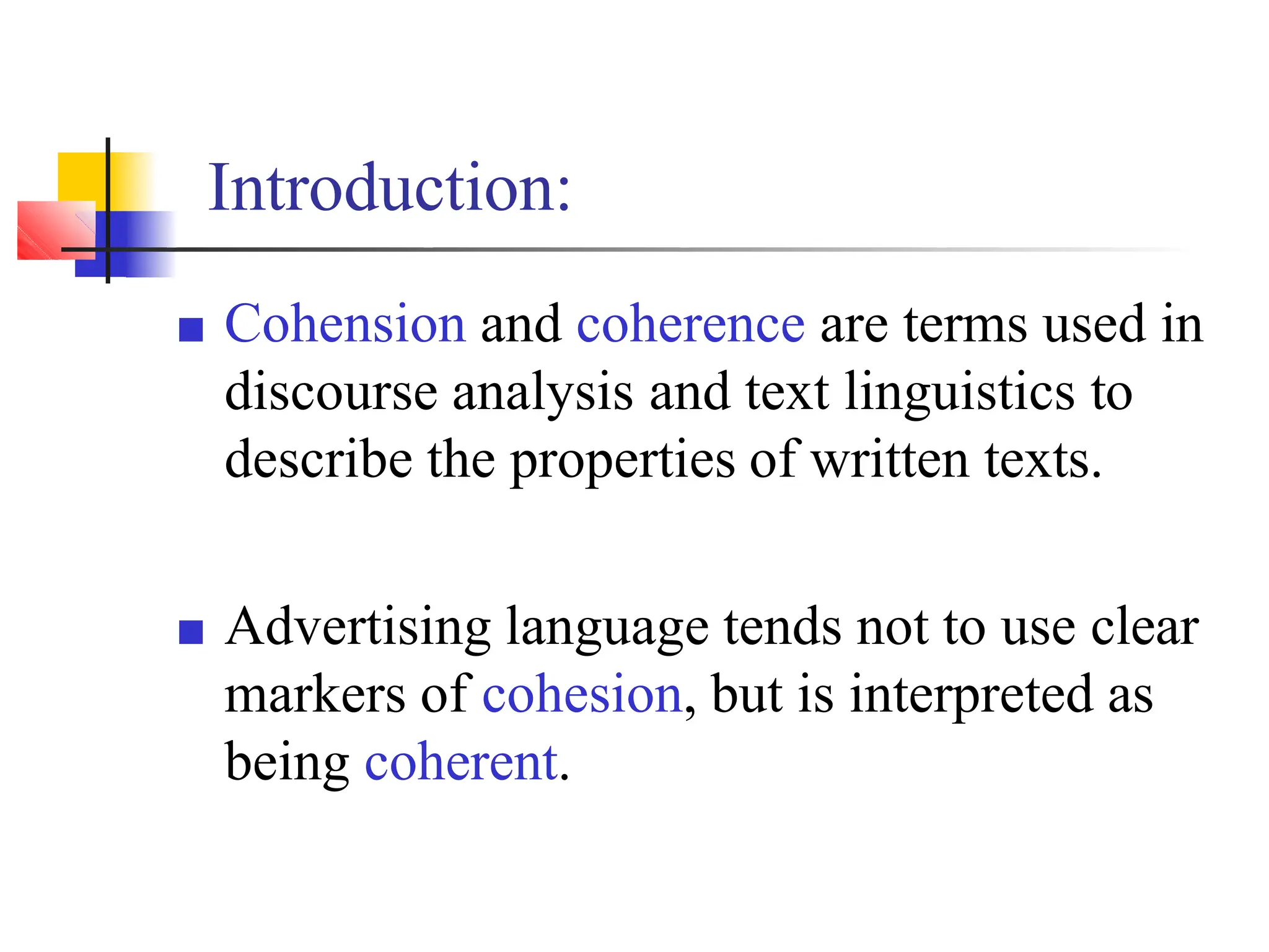 Cohesion and Coherence - Reading and Writing.pptx