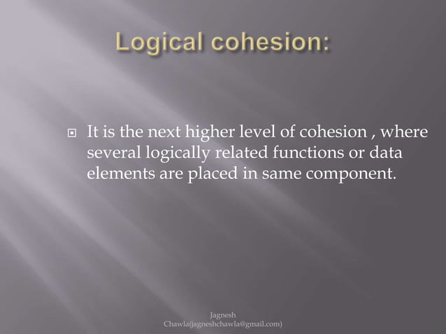 Cohesion and coupling FROM SGVU student.. | PPT
