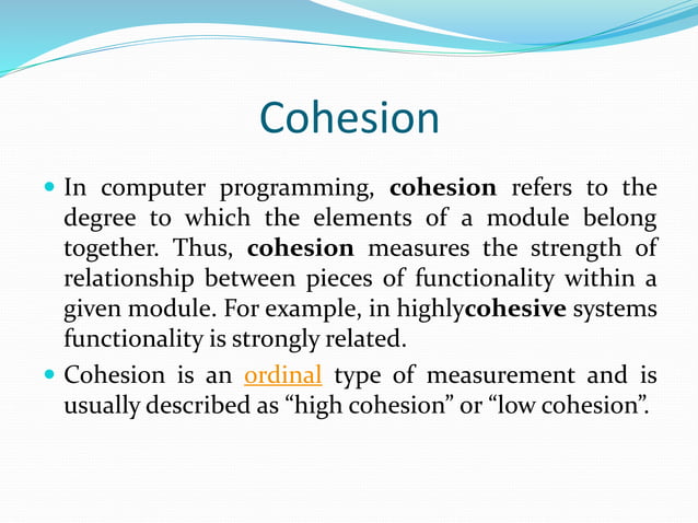 Cohesion and coupling | PPTX
