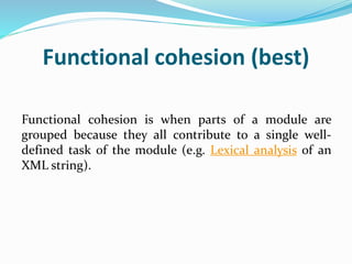 Cohesion and coupling | PPTX