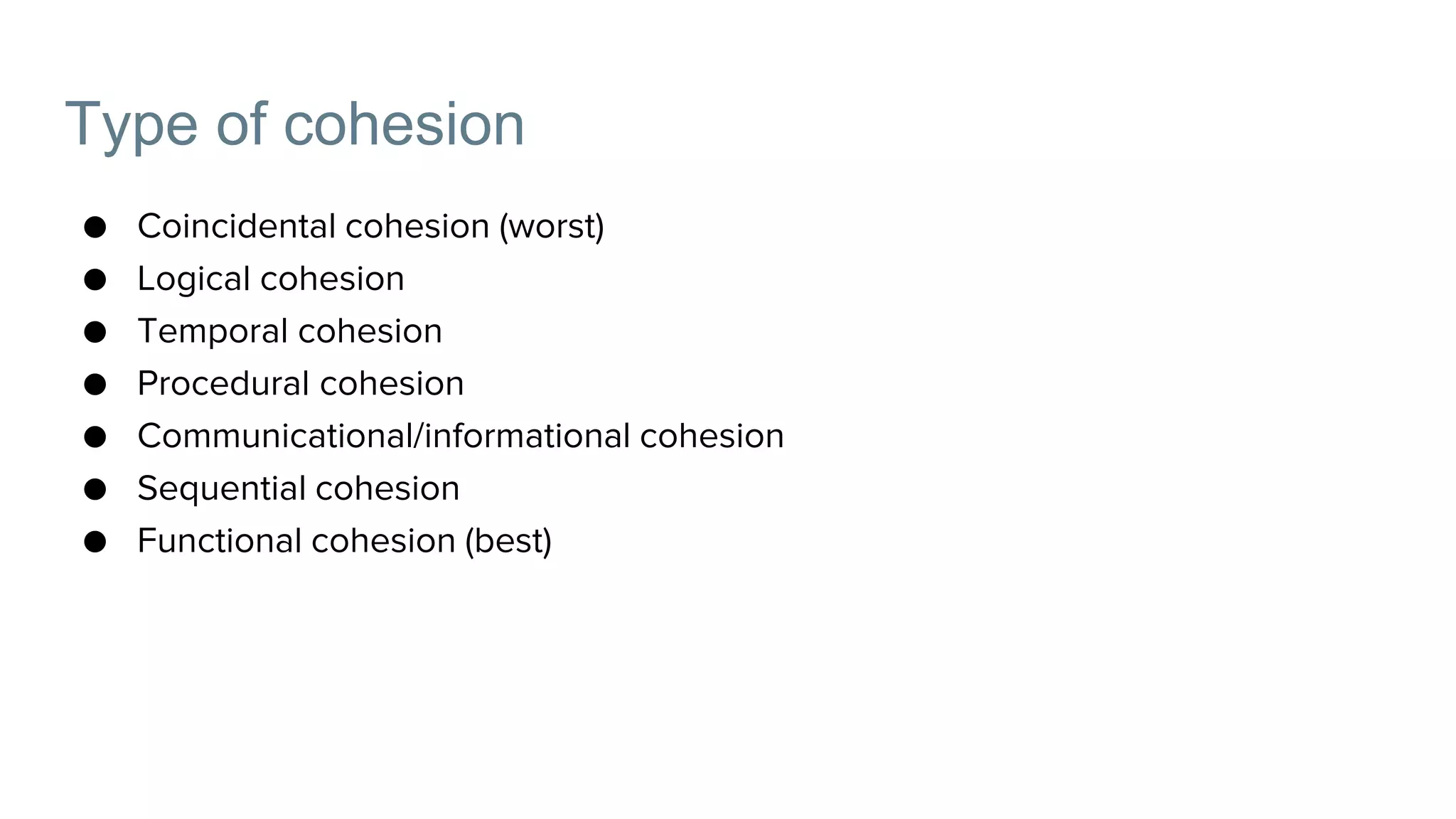 Cohesion and coupling in software design | PPTX