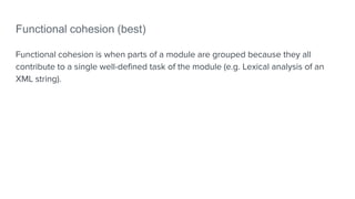 Cohesion and coupling in software design | PPTX